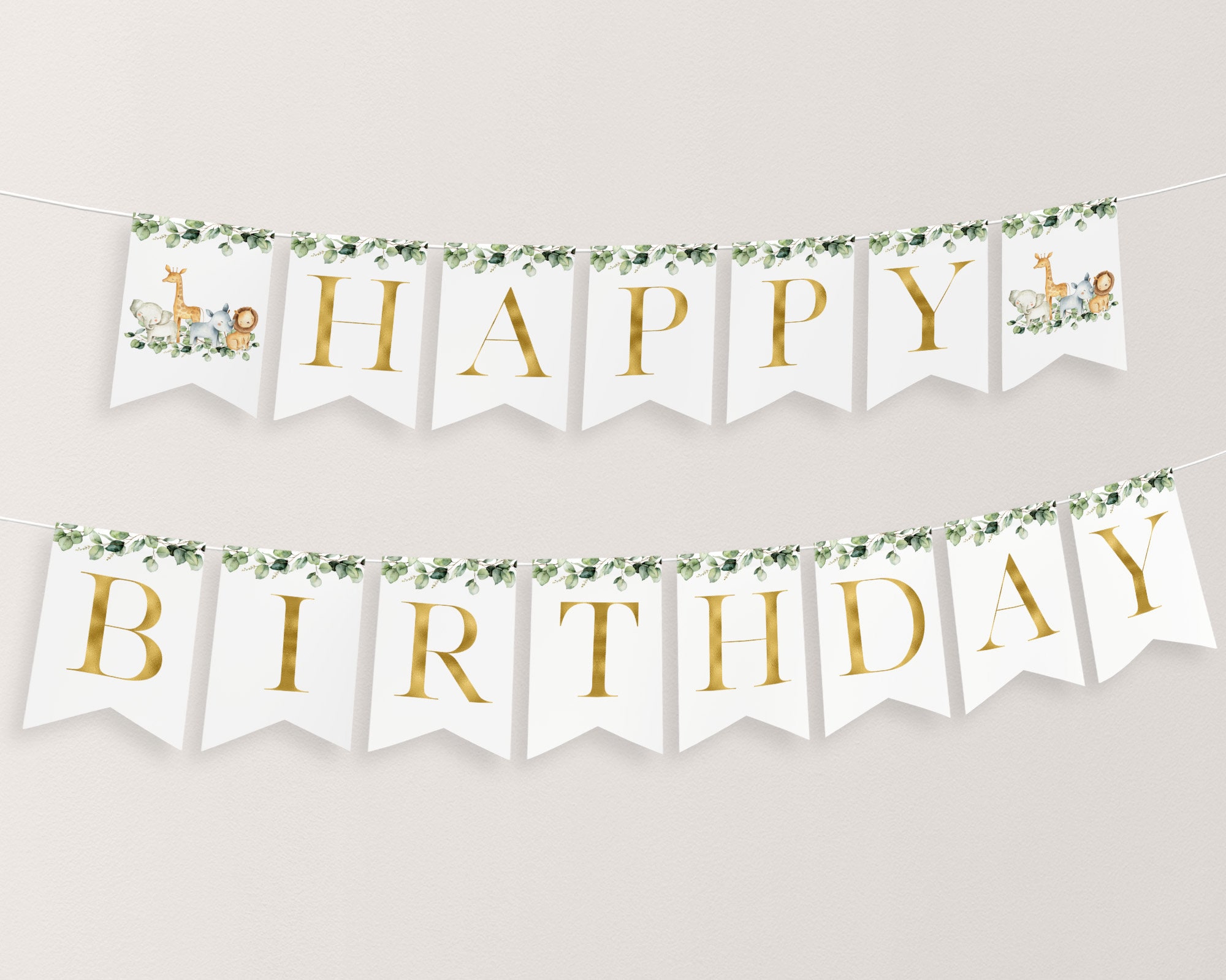 Happy Birthday Banner Printable, Happy 1st Birthday Banner, First ...