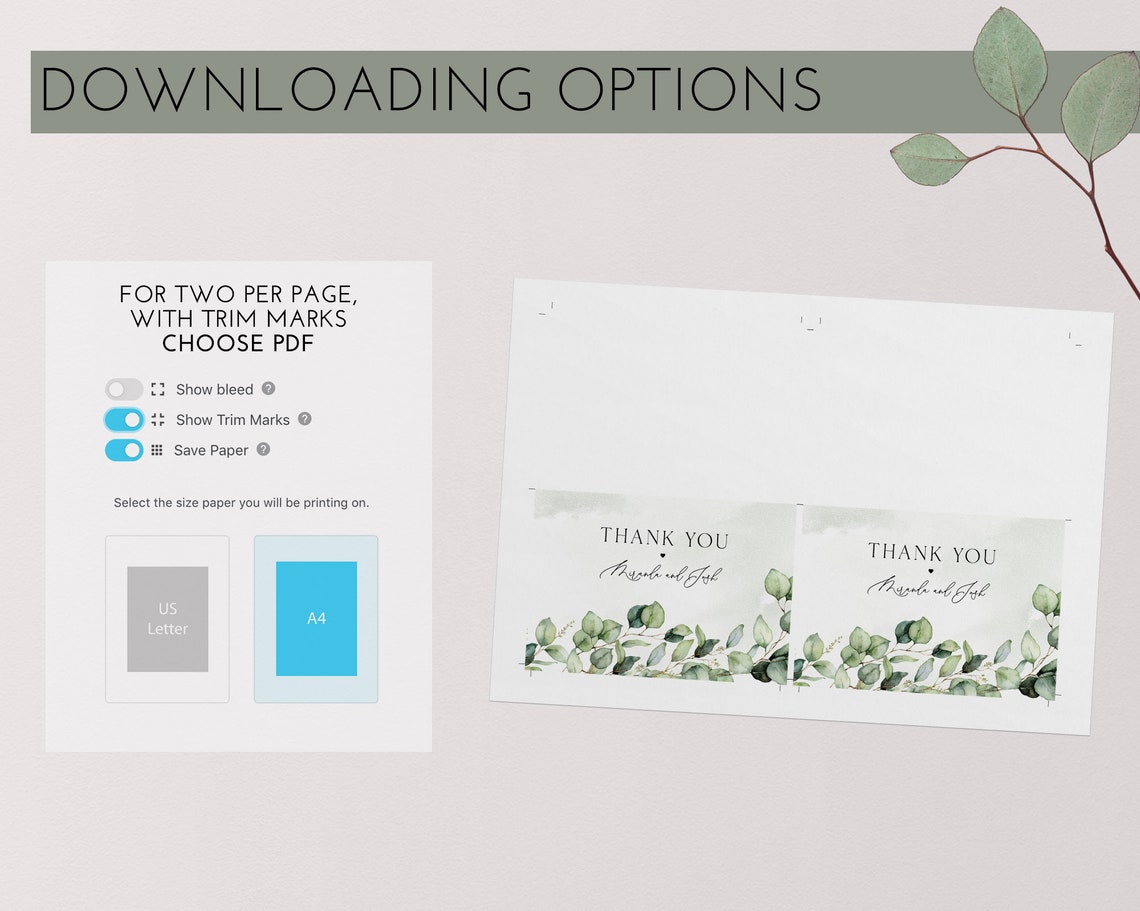 Thank You Card Template, Printable Thank You Card, Baby Shower Thank ...