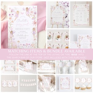 Fairy Favor Tags, Editable Tags, Printable Favor Tags, Fairy First ...
