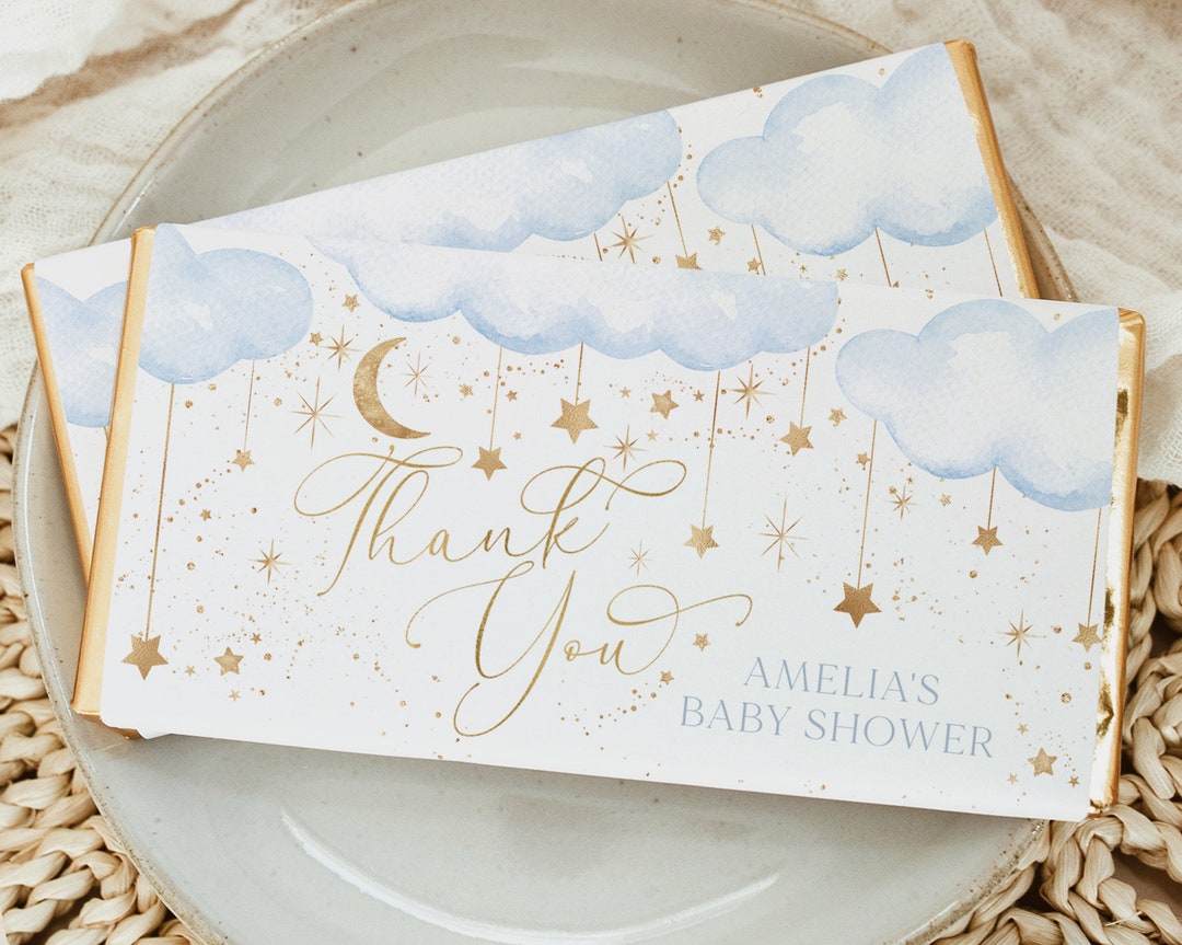 Moon Stars Chocolate Wrapper Printable, Candy Bar Wrapper Template ...