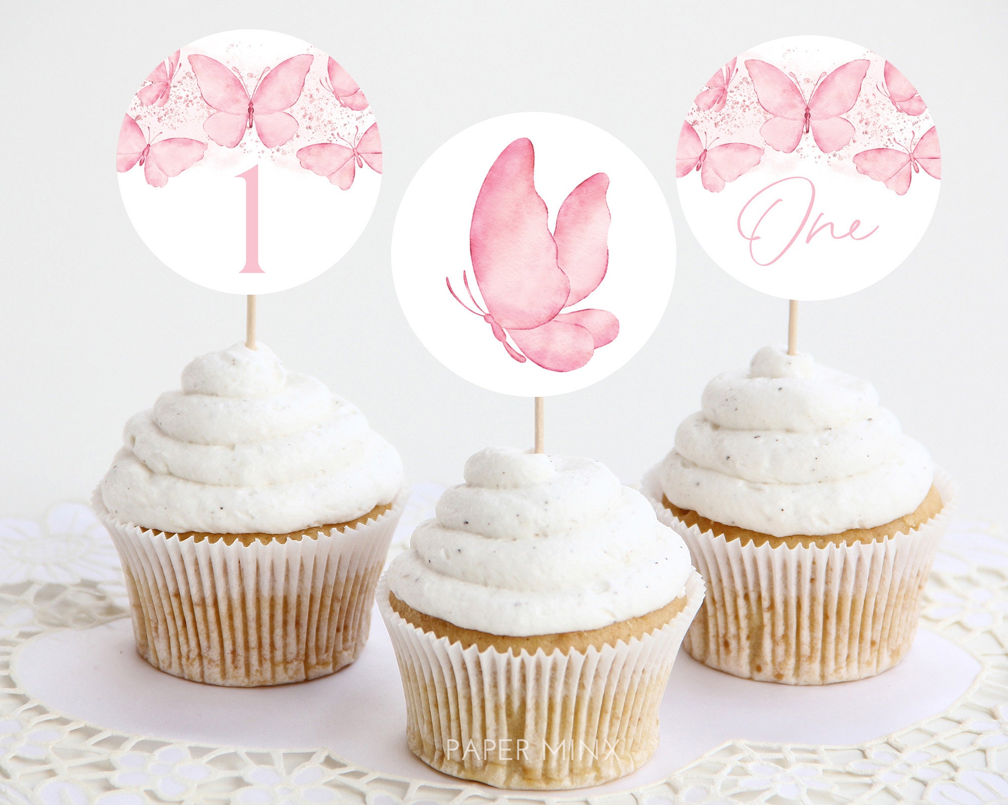 Butterfly Cupcake Toppers Printable Cupcake Topper Butterfly - Etsy