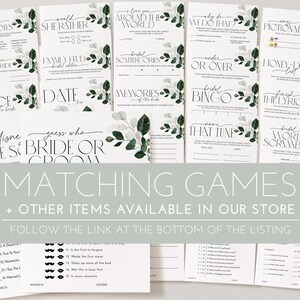 Table Numbers, Bridal Shower Table Numbers, Greenery Table Numbers ...