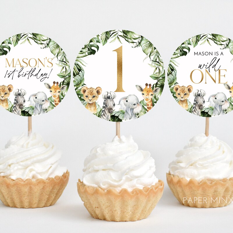 Wild One Cupcake Toppers - Etsy