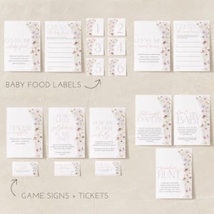 Wildflower Baby Shower Games, Baby in Bloom Games, Floral Baby Shower ...