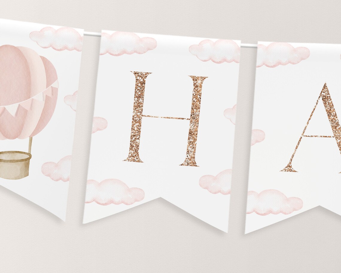 Happy Birthday Banner Printable Happy 1st Birthday Banner - Etsy