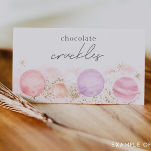 First Trip Around the Sun Food Labels, Space Food Label Card, Food Tent ...