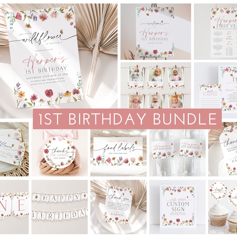 Floral 1st Birthday - Etsy