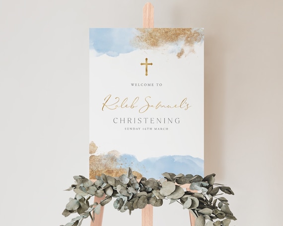 Printable Welcome Sign Christening Welcome Sign Baptism | Etsy