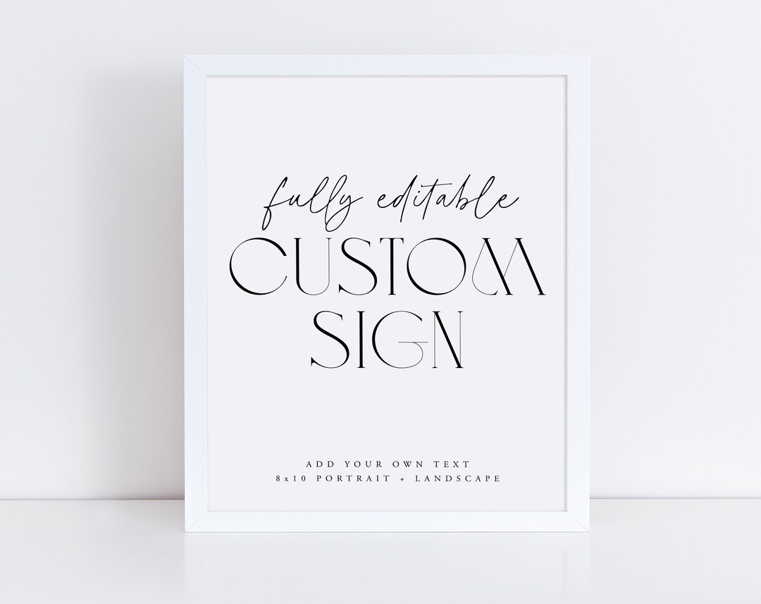 Minimal Bridal Shower Signs 8x10, Editable Signs, Minimalist Bridal ...