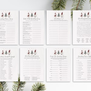 Cute Christmas Games, Printable Holiday Games, Christmas Song Trivia ...