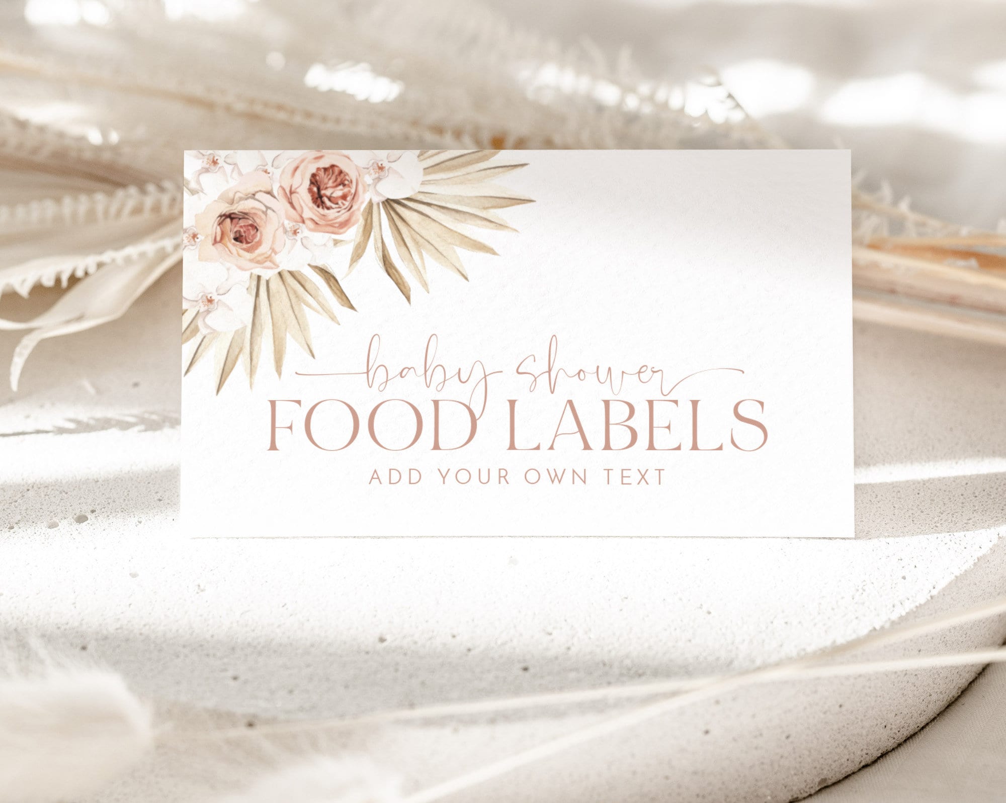 Baby Shower Food Labels Boho Food Label Card Food Tent | Etsy