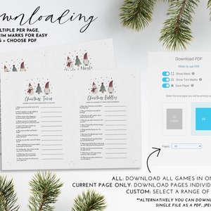 Cute Christmas Games, Printable Holiday Games, Christmas Song Trivia ...