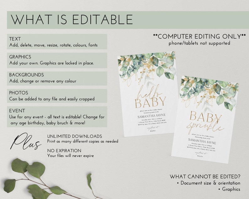 Baby Shower Due Date Calendar Greenery Baby Birth Date Sign - Etsy