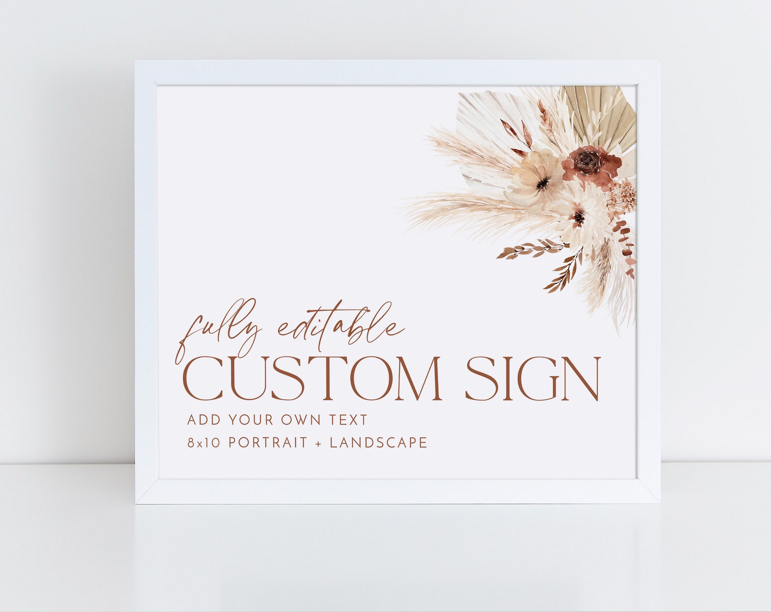 Boho Baby Shower Sign, Editable Baby Shower Terracotta Signs, Editable ...