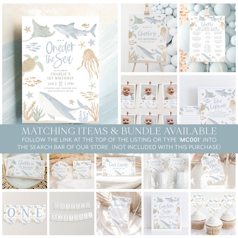 Under the Sea Water Bottle Label, Oneder the Sea Water Labels ...
