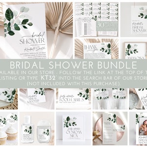 Table Numbers, Bridal Shower Table Numbers, Greenery Table Numbers ...