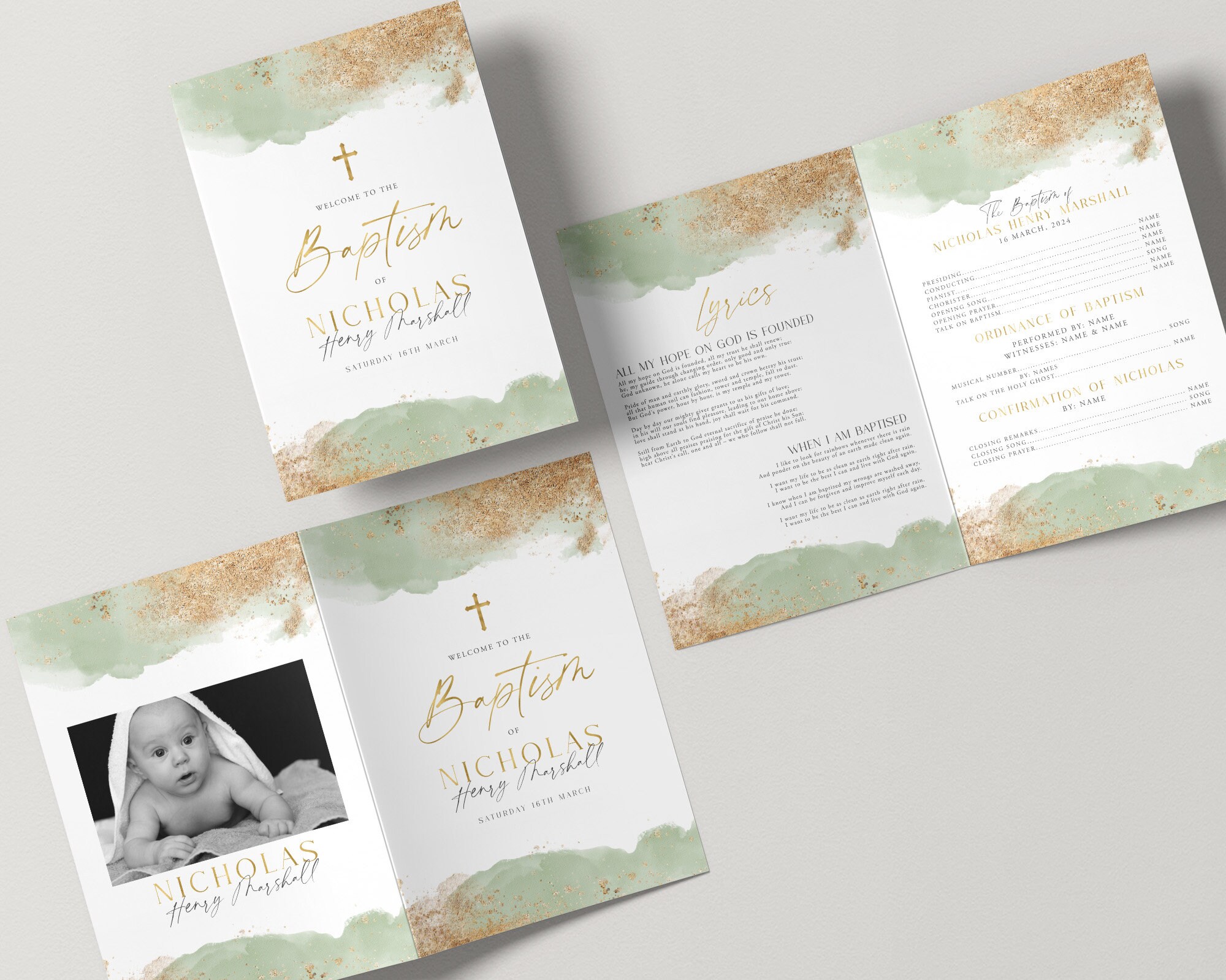 Baptism Programs, Printable Christening Program Template, Printable ...