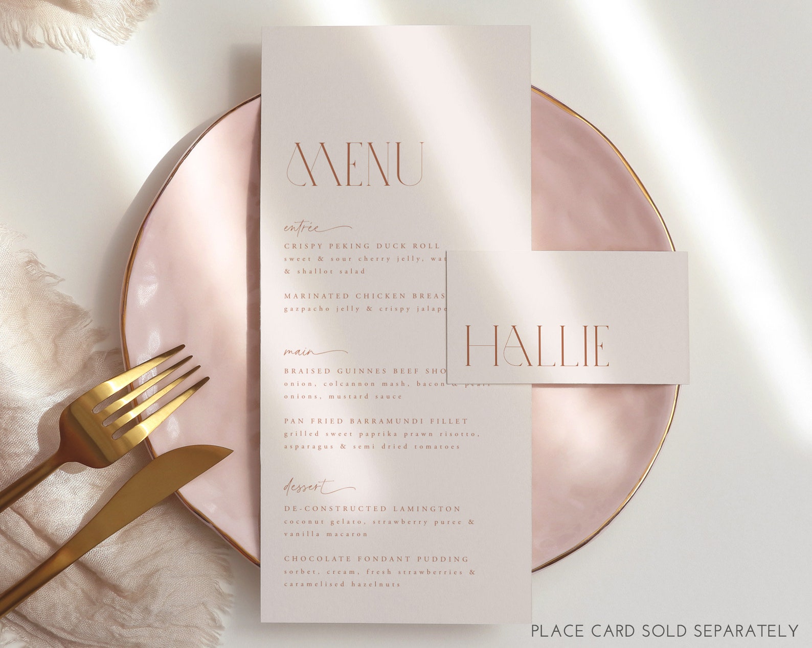 Neutral Menu Template Printable Bridal Shower Menu - Etsy
