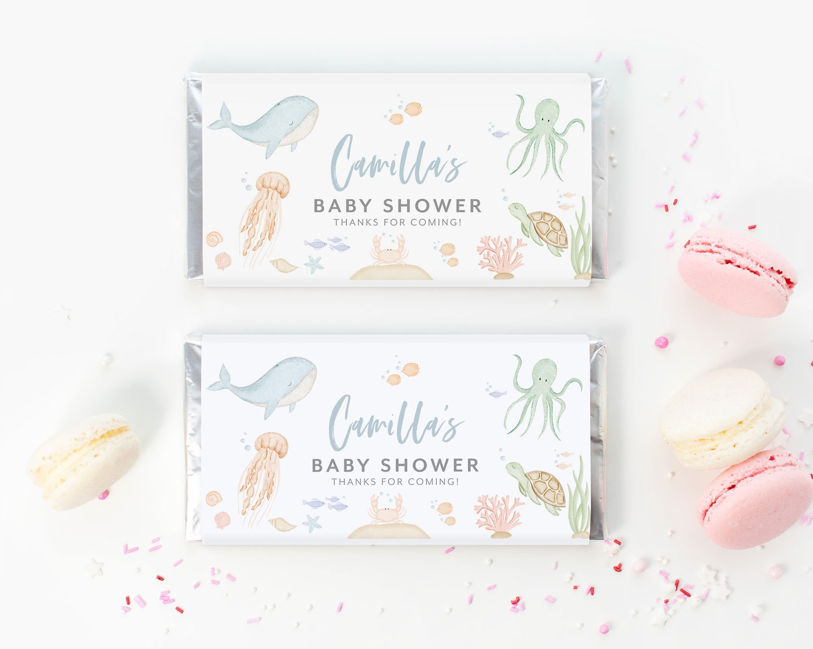 Under the Sea Chocolate Wrapper Printable Candy Bar Wrapper - Etsy