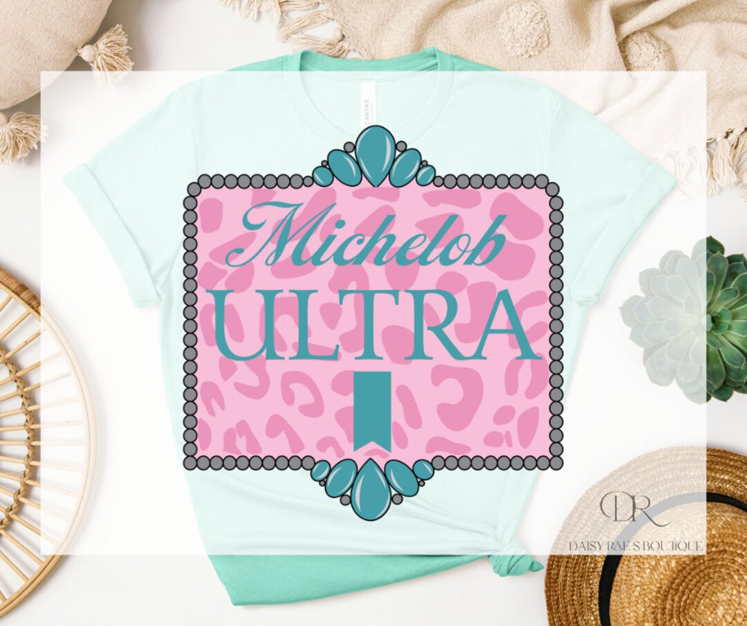 Pink and Turquoise Michelob Ultra DTF Transfer - Etsy