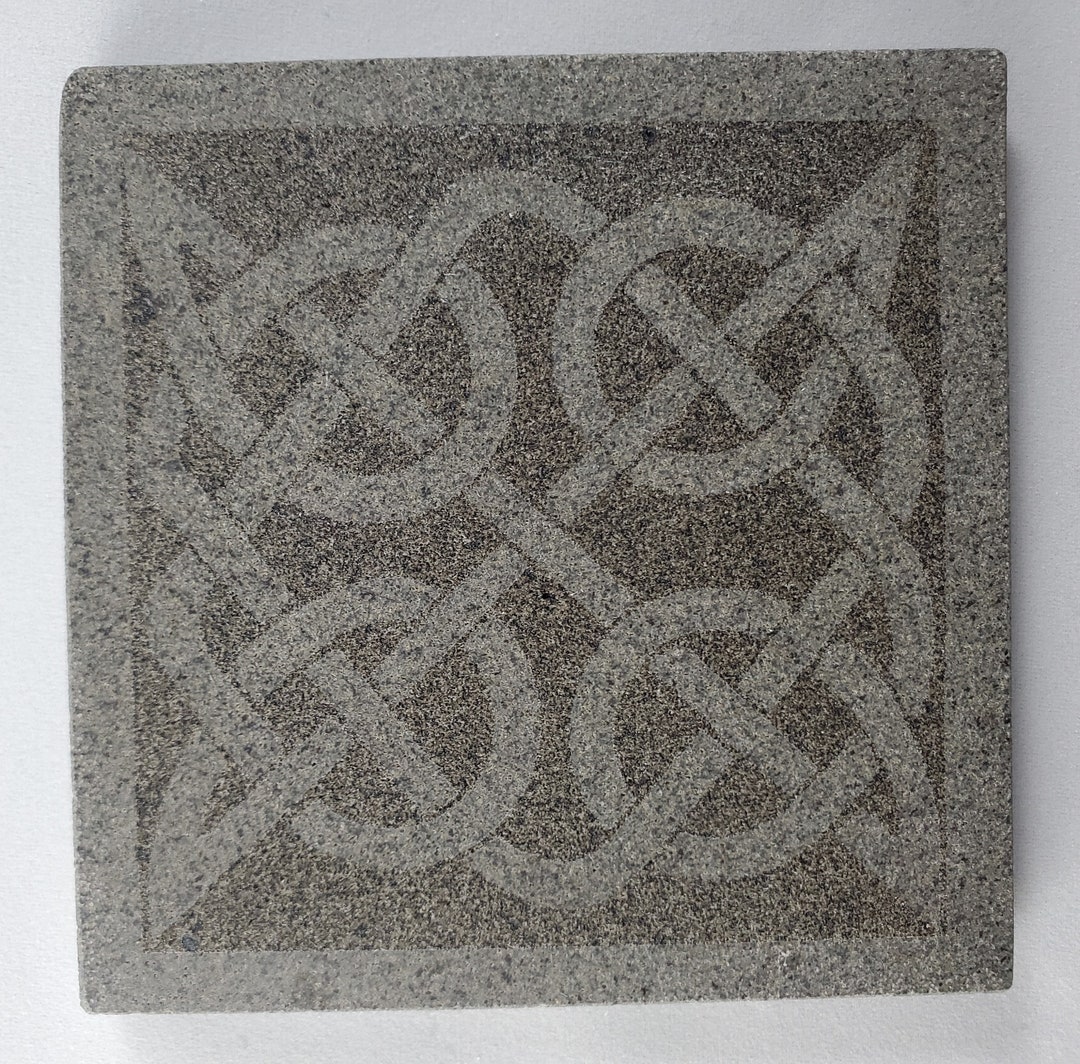 Celtic Irish Knot Engraved Stone Coasters - Etsy