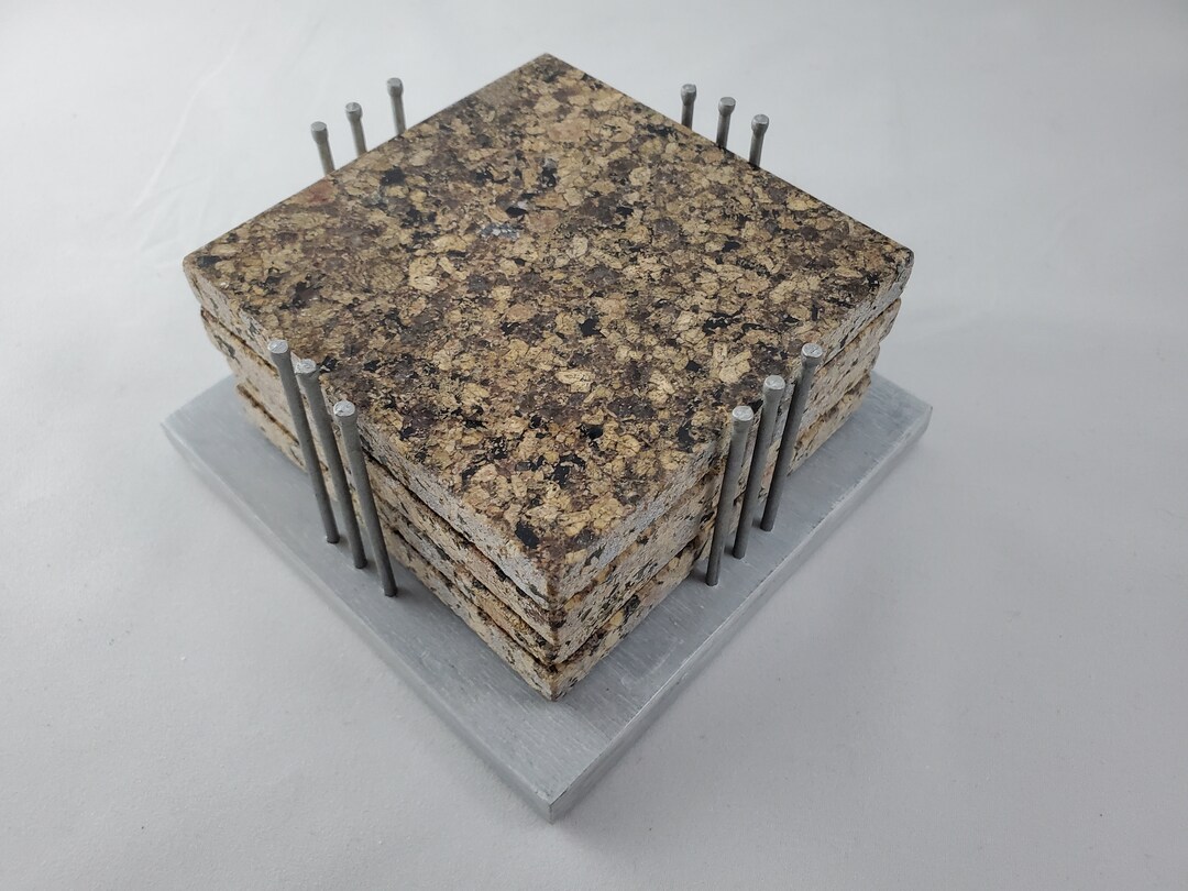 Natural Granite Coasters Grey Base Rescued, Upcycled Materials - Etsy