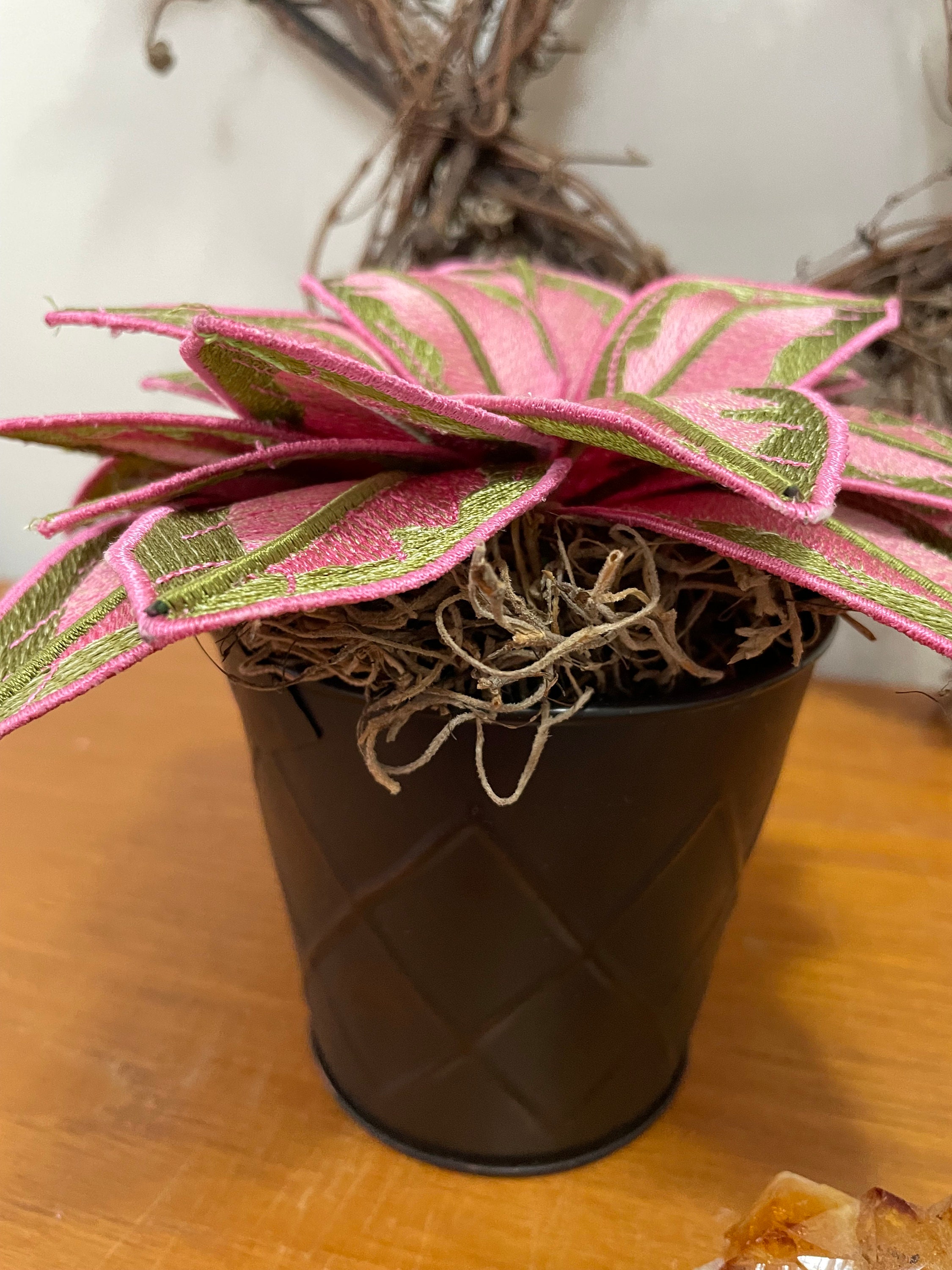 Aglaonema Embroidered Plant - Etsy