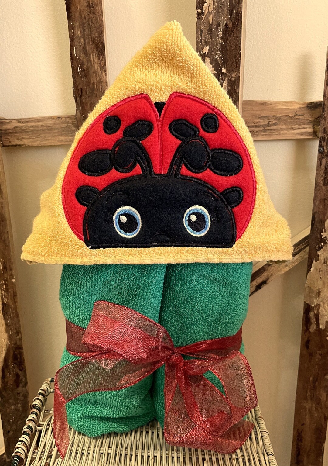 Ladybug Hooded Towel for Kids - Etsy