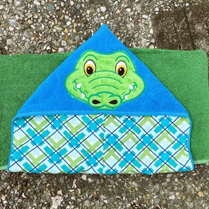 Alligator Hooded Towel for Kids - Etsy