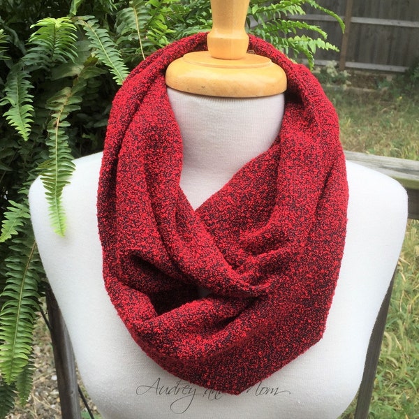 Red Infinity Scarf - Etsy