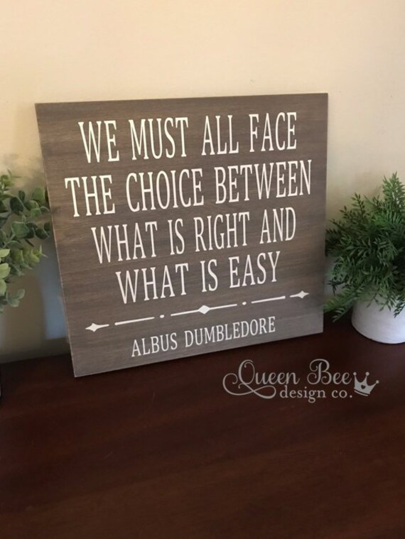Albus Dumbledore Sign/Harry Potter Sign/Harry Potter Decor/The | Etsy
