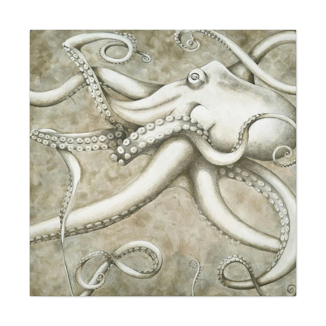 Veiled Surroundings - Octopus Canvas Gallery Wrap, Octopus Print, Ocean ...