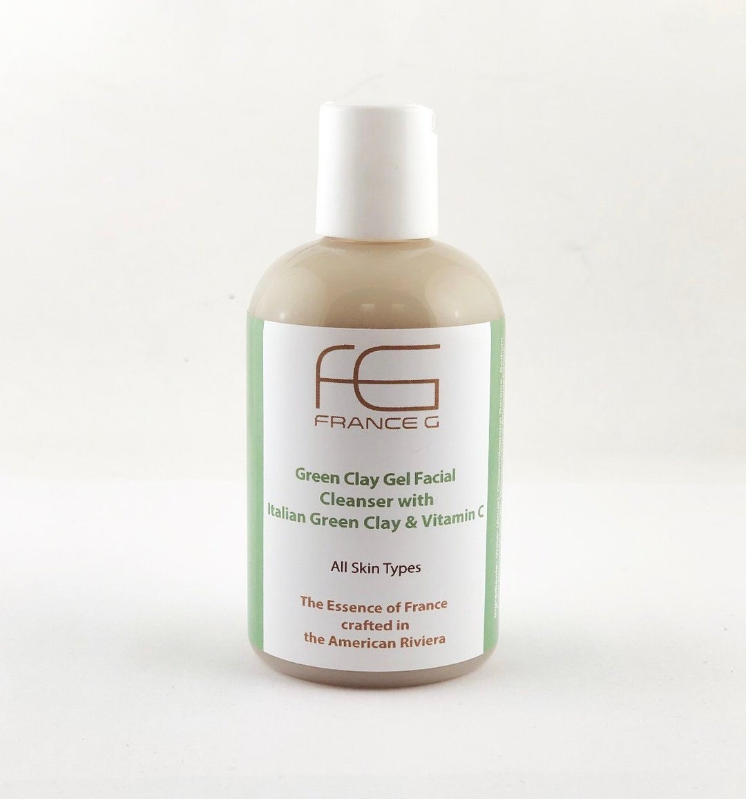Green Clay Gel Facial Cleanser With Italian Green Clay & Vitamin C 4oz ...