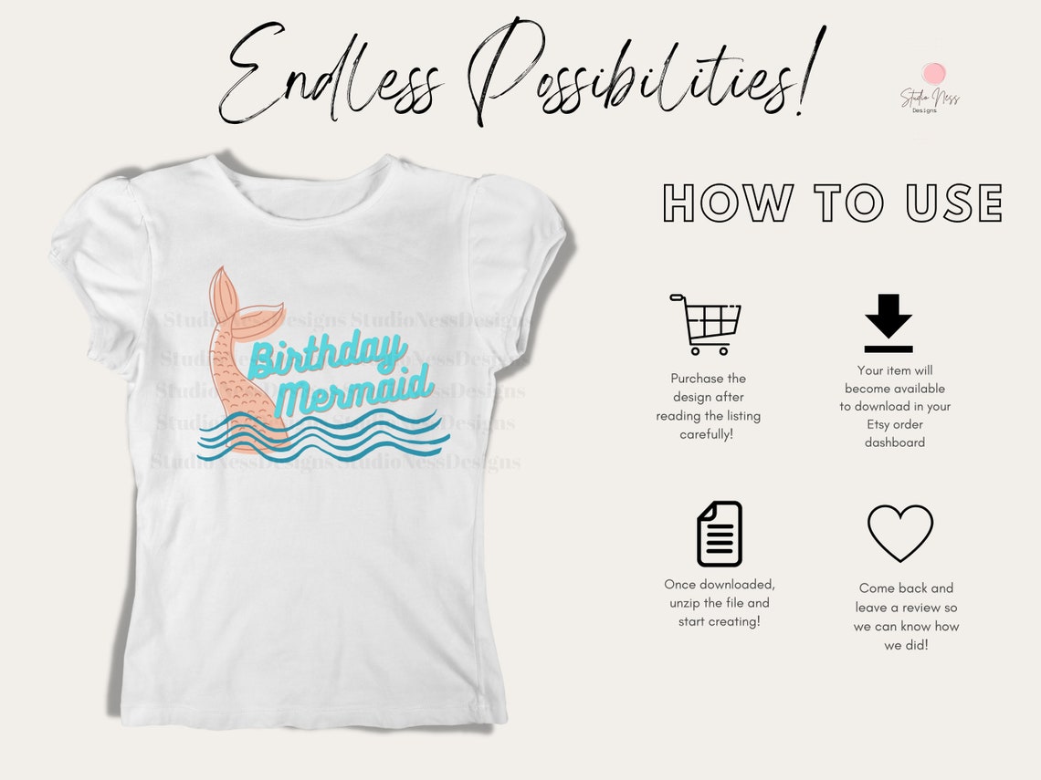 Birthday Mermaid Svg Mermaid Tail Svg Mermaid Png Mermaid - Etsy