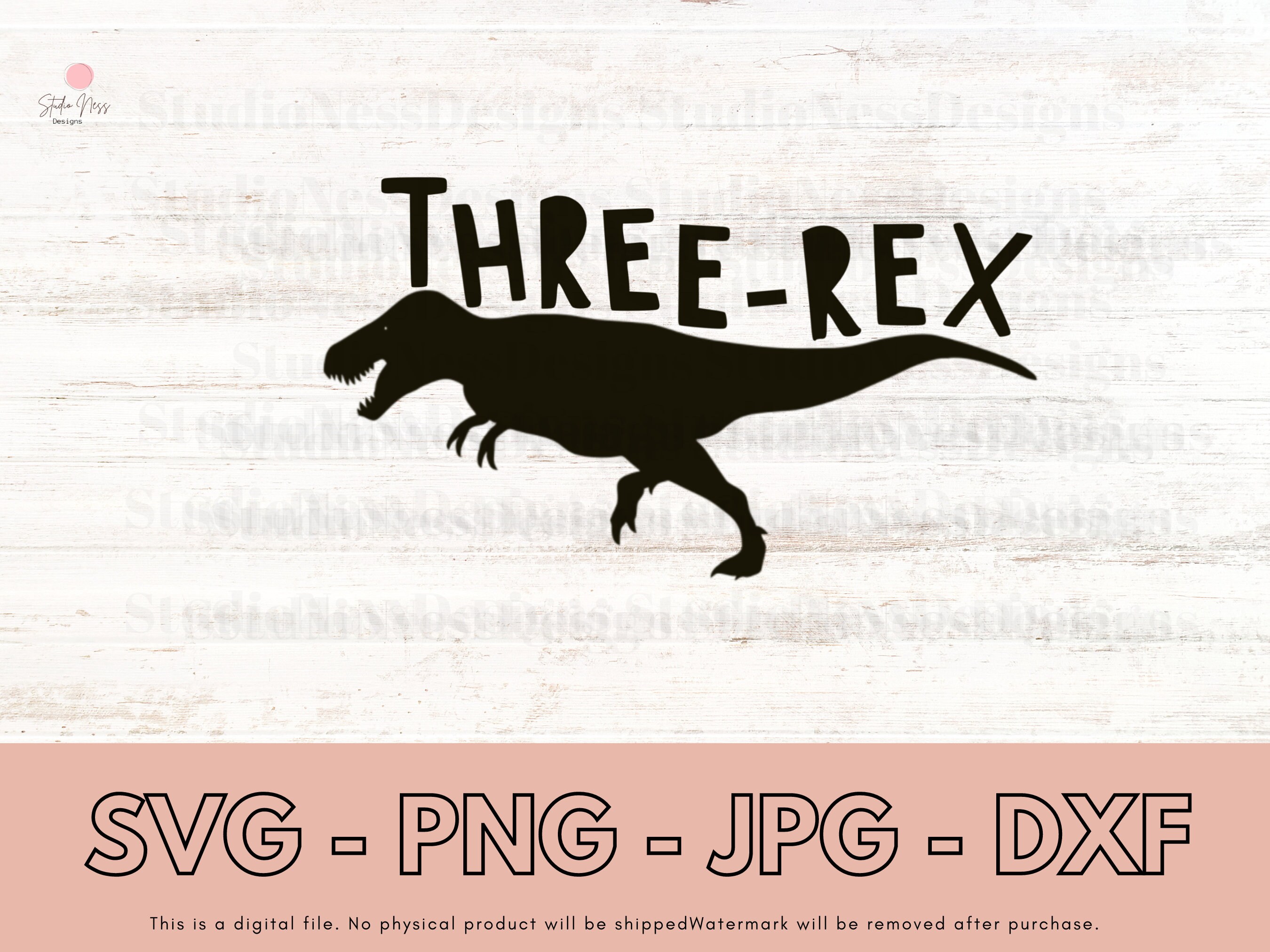 Three Rex Svg 3 Rex Svg Kids Svg 3rd Birthday Svg Birthday - Etsy
