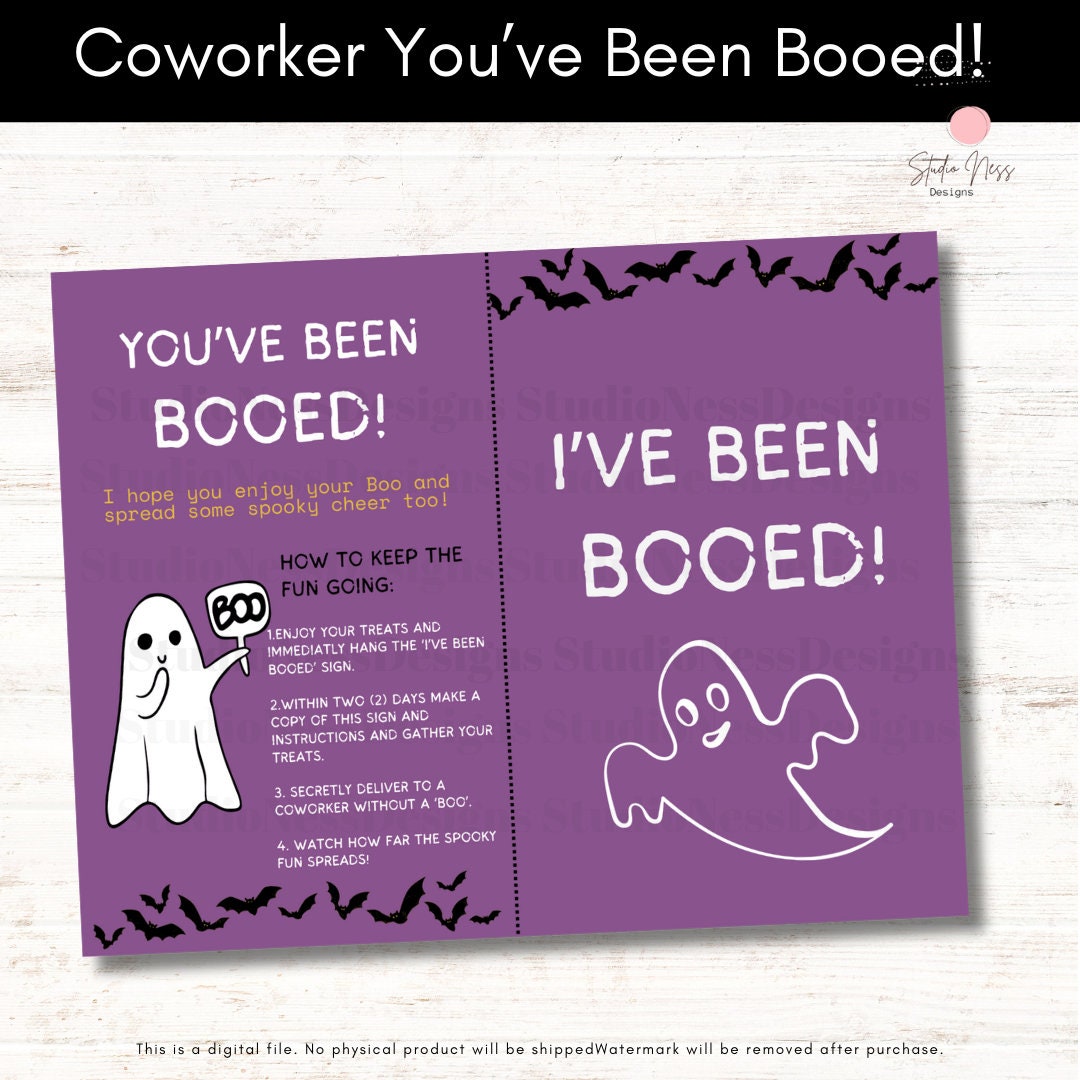 Boo Basket Sign Printable You've Been Booed Digital - Etsy