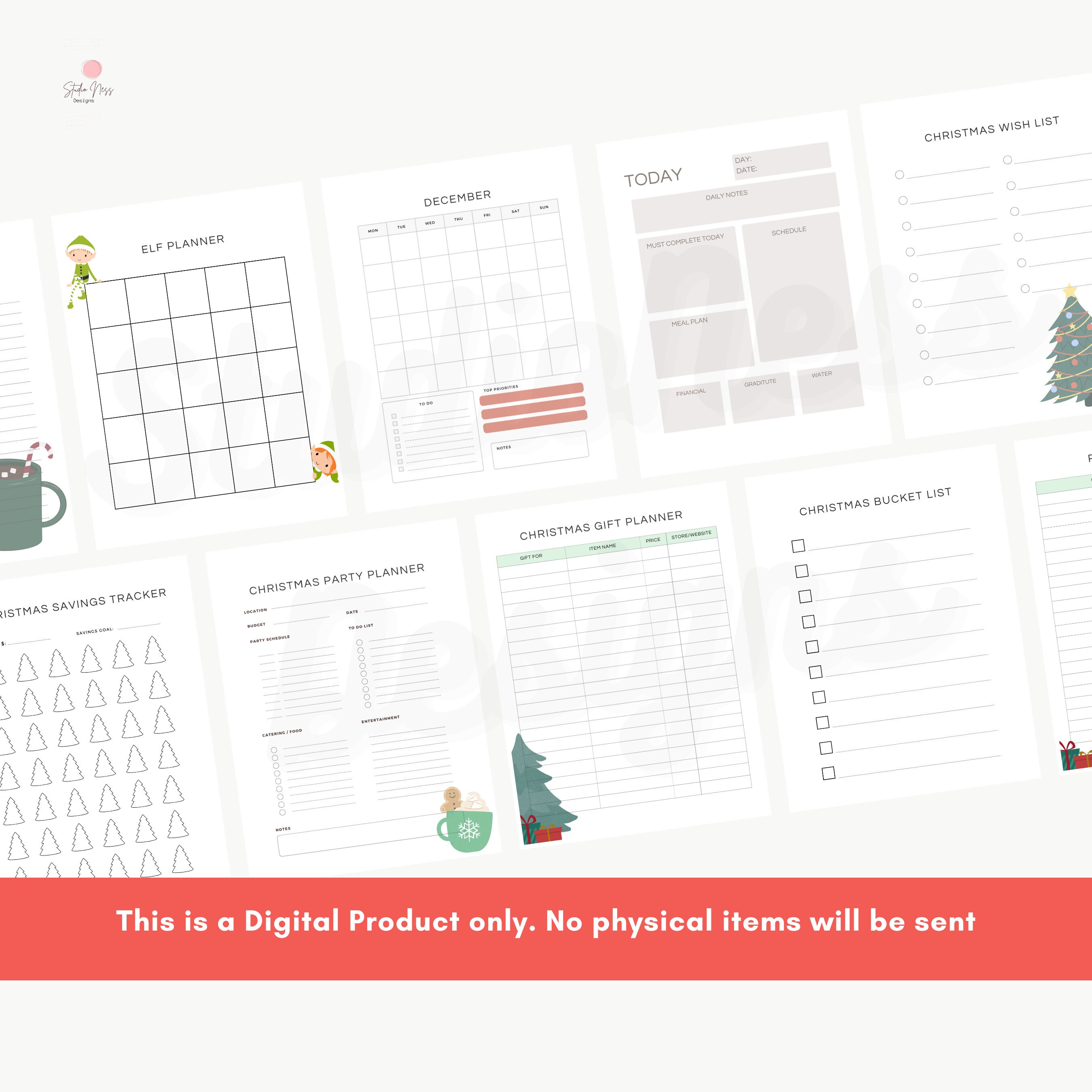 Christmas Planner Printable Holiday Planner Xmas Planner - Etsy