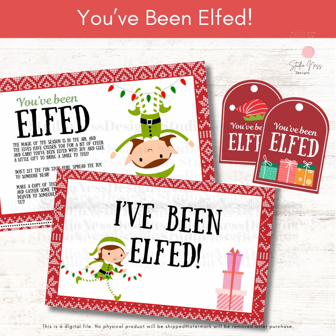 You've Been Elfed Elf Printable Elf Christmas Game Digital Printable ...