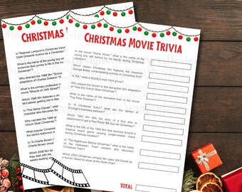 Christmas Trivia, Family Game, Printable Christmas Game, Christmas ...