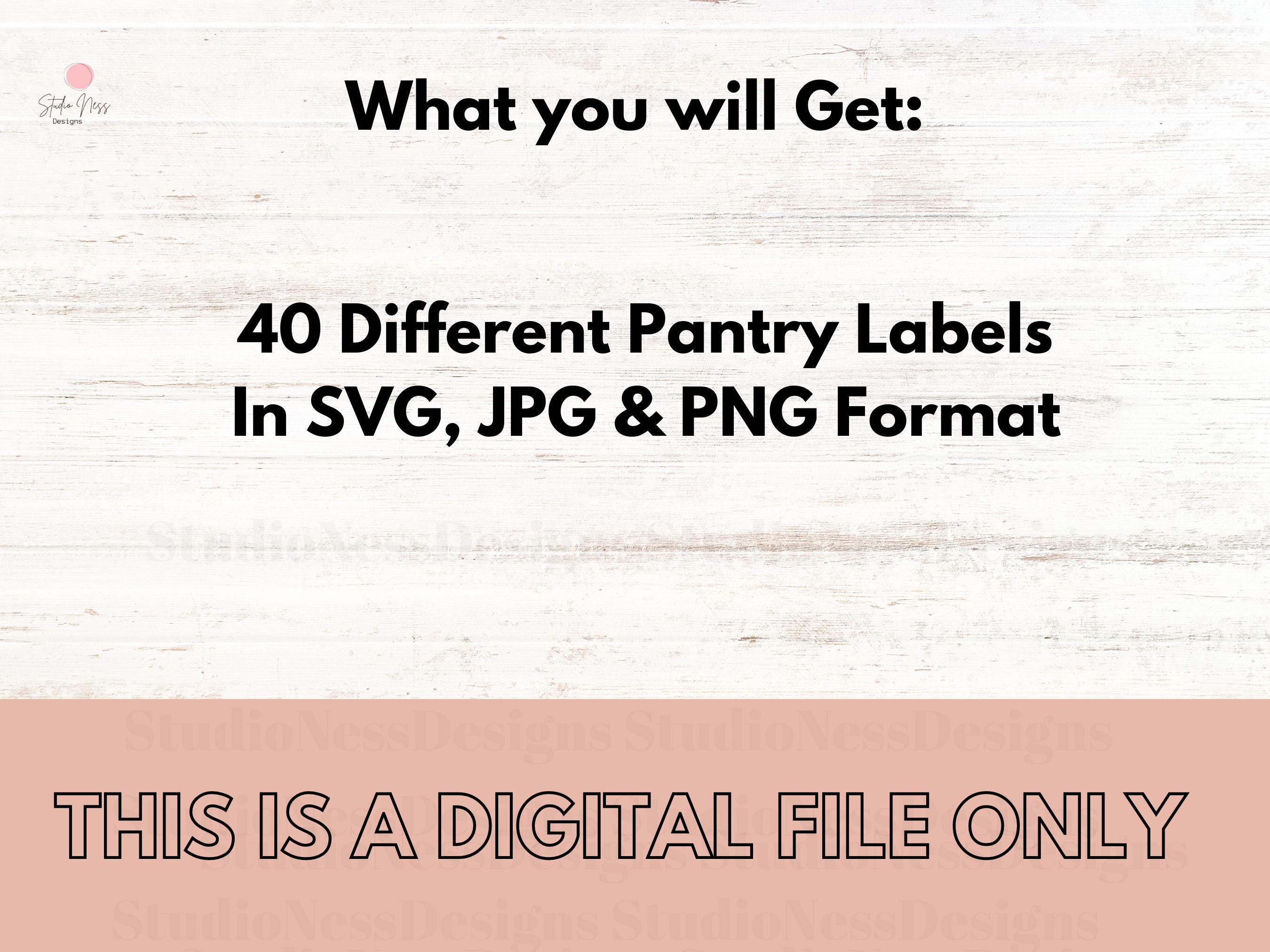 Household Labels, Kitchen Labels Svg, Home Decor SVG Design for Custom ...