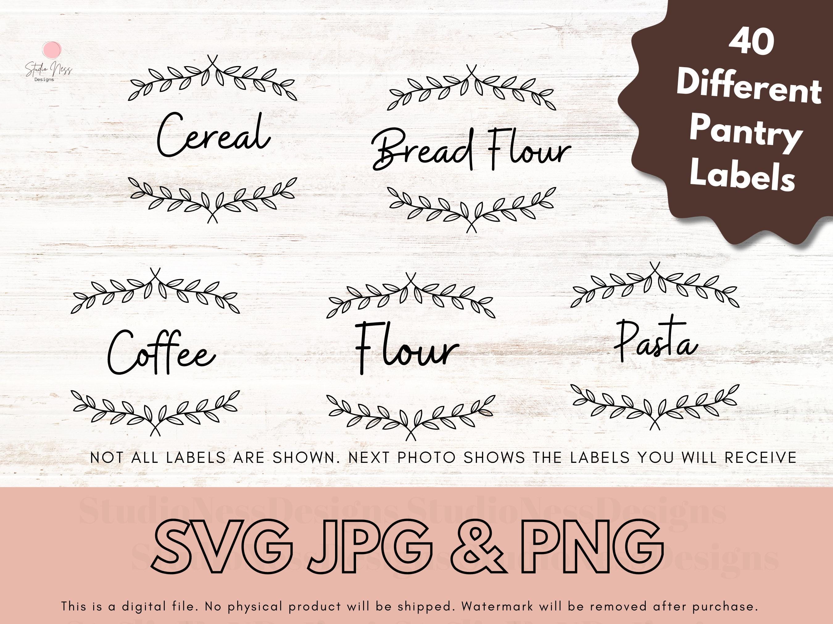 Household Labels, Kitchen Labels Svg, Home Decor SVG Design for Custom ...