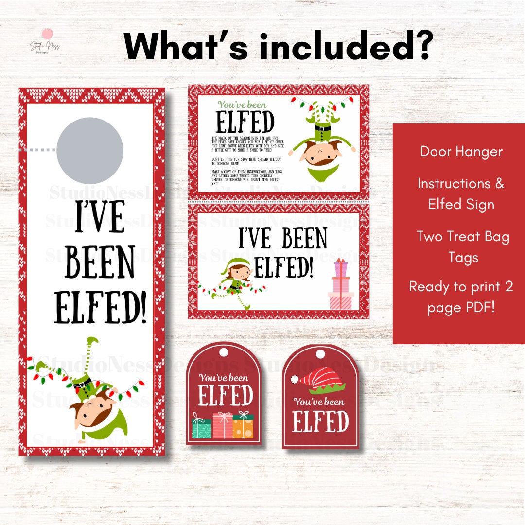 You've Been Elfed Elf Printable Elf Christmas Game Digital Printable ...