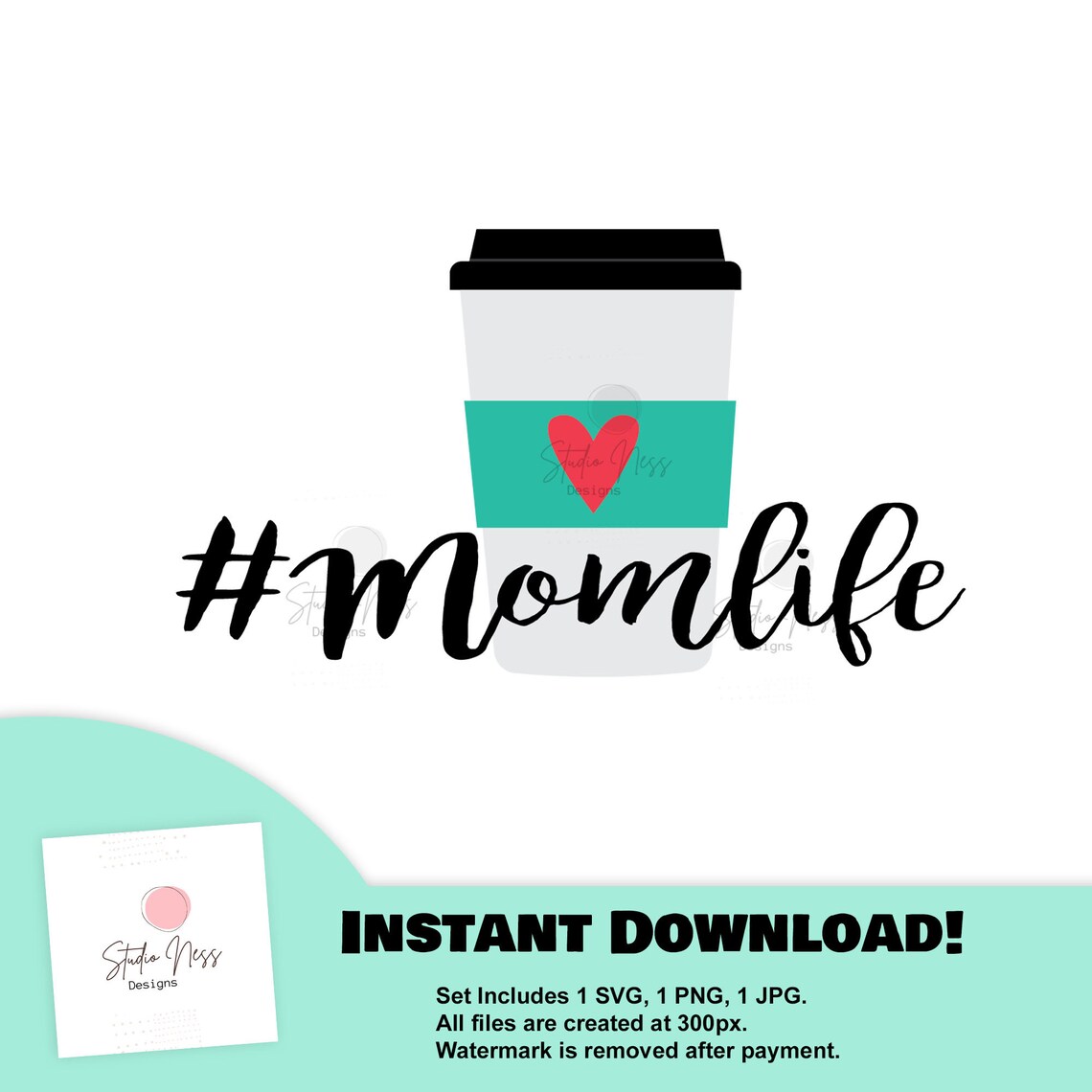 Mom Coffee SVG Mama Mom Life Png Mom Hashtag Coffee Mom | Etsy