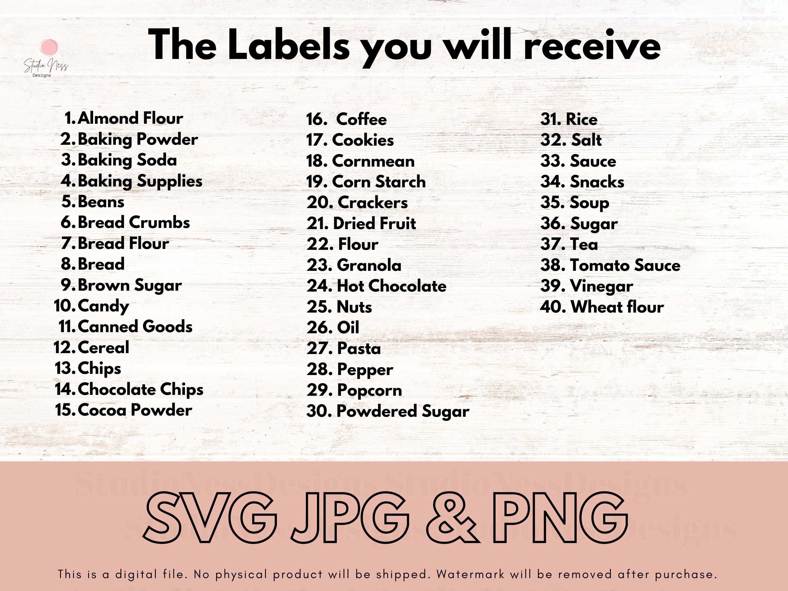 Household Labels, Kitchen Labels Svg, Home Decor SVG Design for Custom ...
