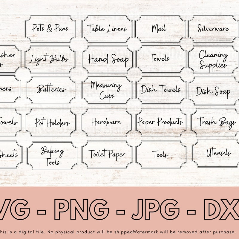 Canister Labels Svg - Etsy