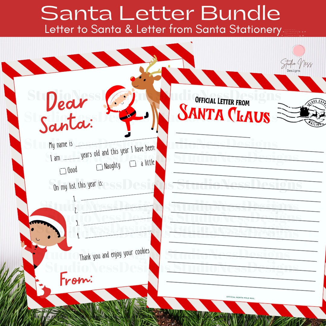 Letter From Santa Printable Stationery, Kids Letter to Santa, Official ...