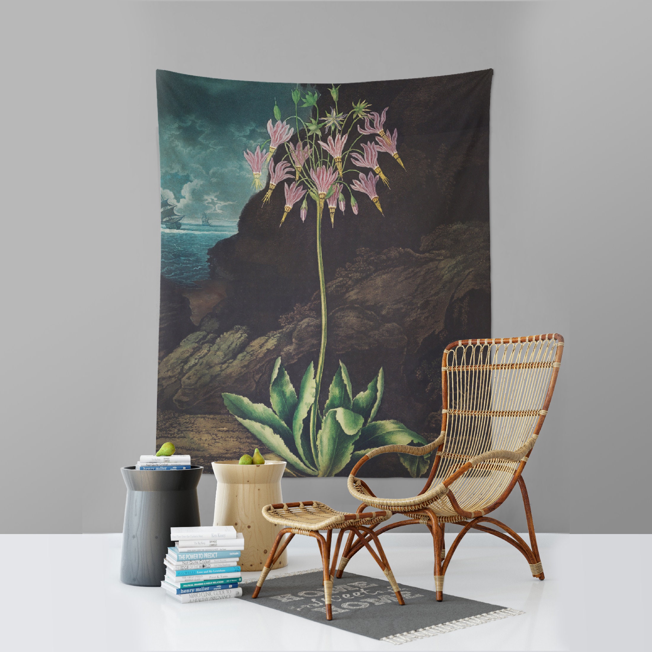 Vintage Botanical Tapestry,vintage Landscape Wall Tapestry,vintage ...