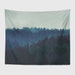 Misty Forest Tapestry,blue Forest Wall Tapestry,forest Tapestry Large ...