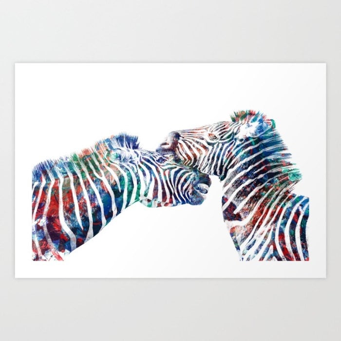 ZebrasArt printanimal art printmodern art printart | Etsy