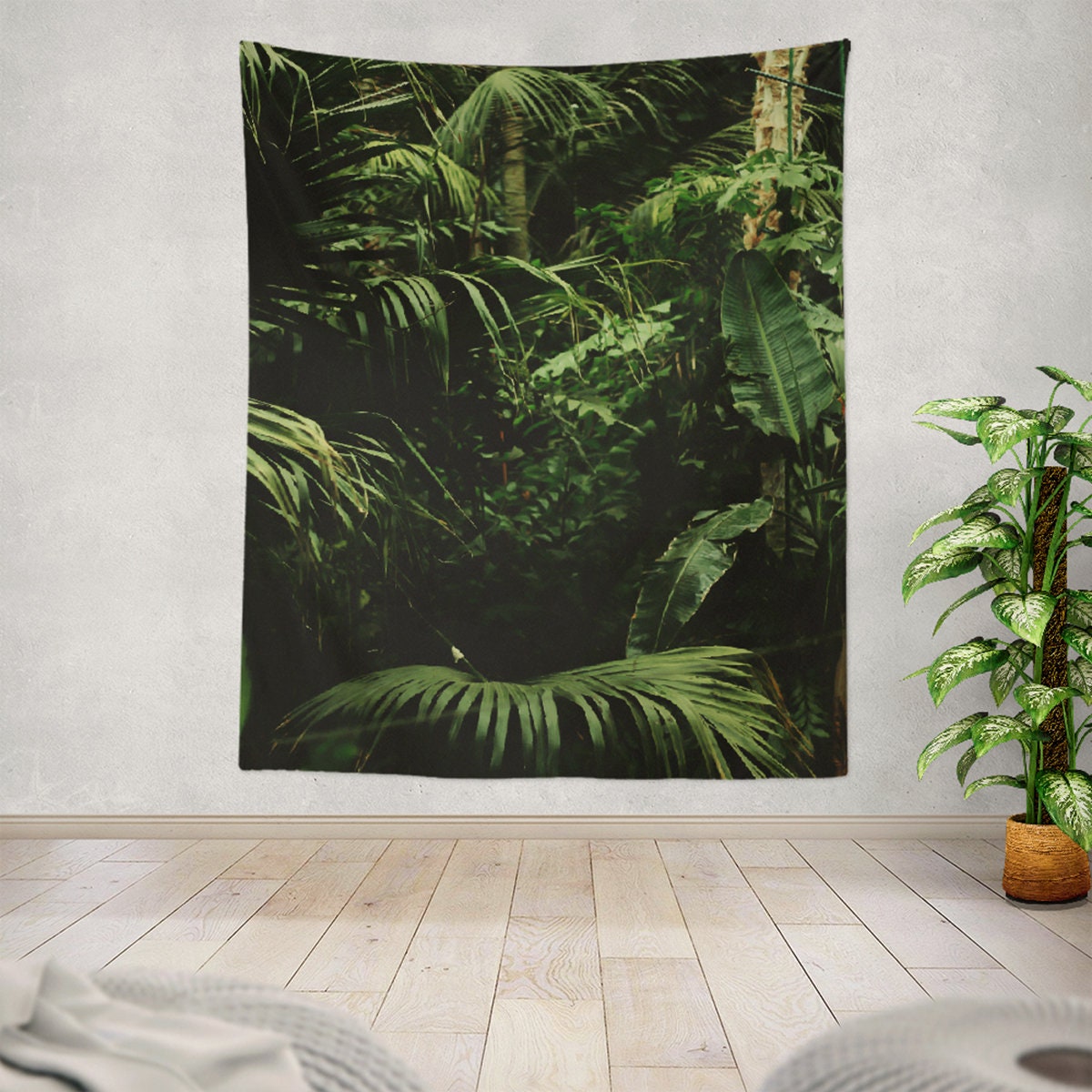 Jungle Wall Tapestry, Amazon Rainforest Tapestry, Tropical Jungle ...